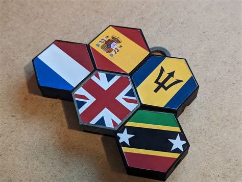 Hexagonal Building Blocks Of Visited Countries By Distrubi Download Free Stl Model