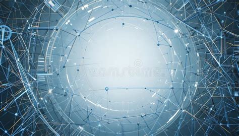 Abstract Network Connecting Dots And Lines Creates A Complex Technology