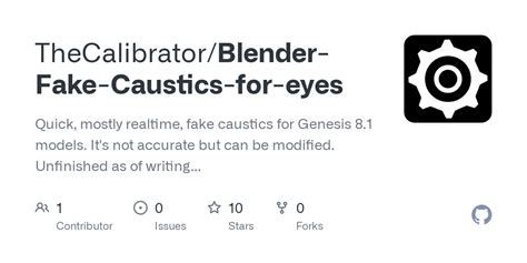 Github Thecalibratorblender Fake Caustics For Eyes Quick Mostly Realtime Fake Caustics For