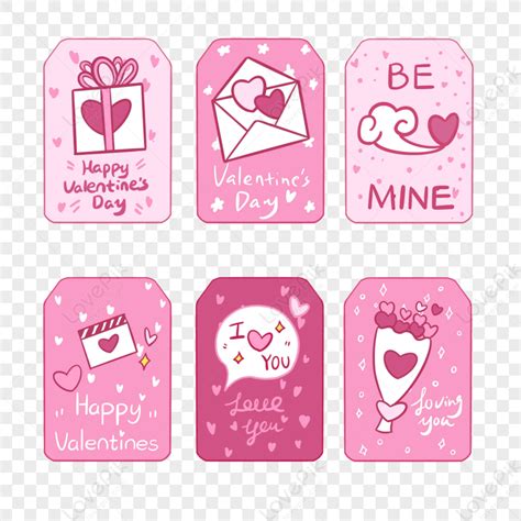 발렌타인 데이 핑크 러브 태그 하트 일러스트로맨스낭만적 인