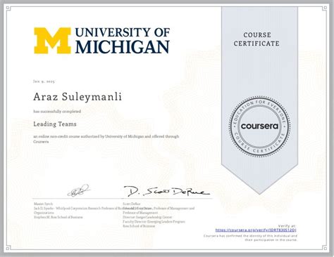 Excited To Share That Ive Completed The Leading Teams Course From The University Of Michigan