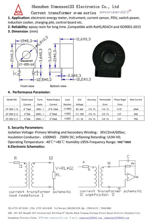 Simonsen123 Ct055 60a测量用24ma电流互感器 Buy 电流互感器 电流变压器 电流互感器ct Product On