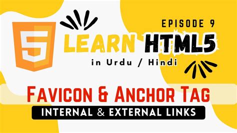 how to add html favicon and use anchor tag in html5 ep 09 urdu hindi