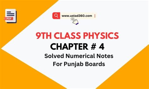 9th Physics Chap 4 Solved Numericals Pdf Ustad360