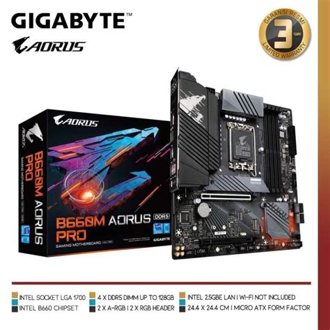 Jual GIGABYTE B M AORUS PRO Intel B LGA DDR Micro ATX Di Seller Nano Komputer