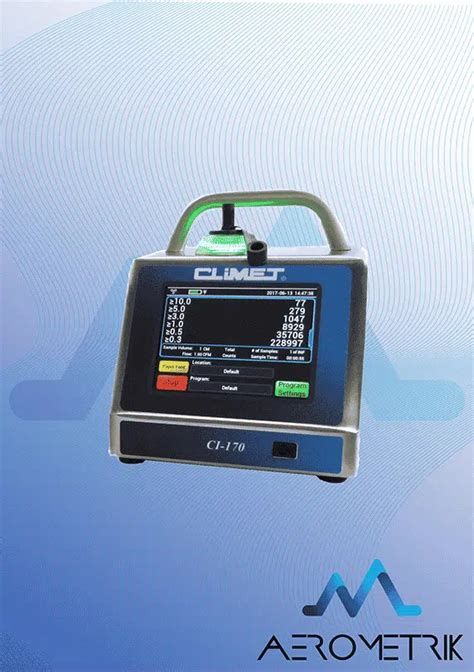 Portable Airborne Particle Counter Climet Ci 170 Aerometrik