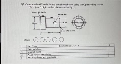 Solved Q2 Generate The Gt Code For The Part Shown Below
