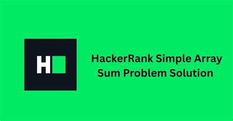 Hackerrank Simple Array Sum Solution In C