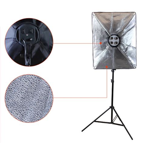 Big Discount Diffuser Light 50 70cm Continuous Lighting Softbox For 4 In 1 Socket E27 Lamp