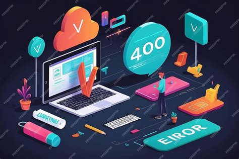Premium Photo 400 Error Bad Request Concept Illustration