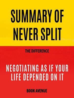 Never Split the Difference by Book Avenue · OverDrive: Free ebooks ...