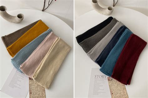 미니 무지 숏 니트 쁘띠 머플러 11color