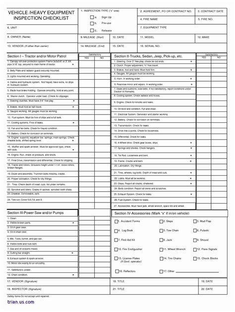 Vehicle Inspection Report Template