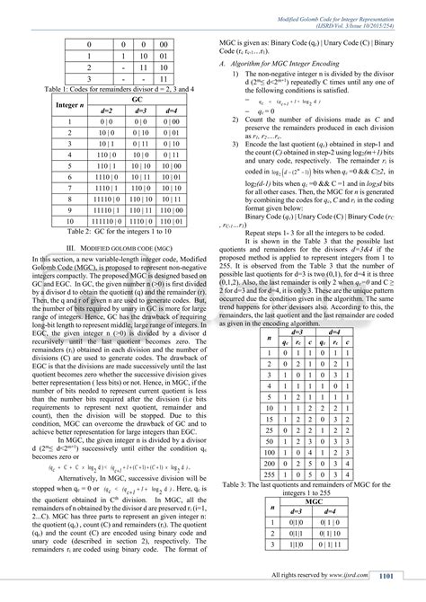 modified golomb code for integer representation pdf programming