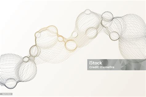 Futuristic Gradient Bubble Particle Mesh Background Stock Illustration
