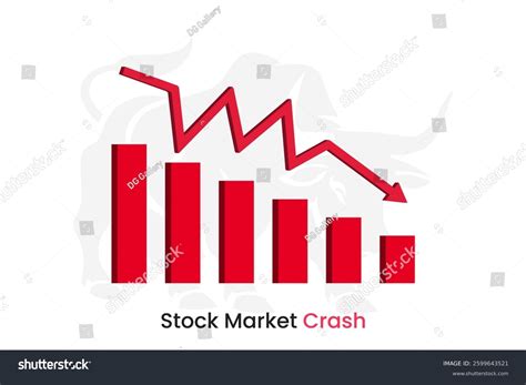 Stock Market Crash Vector Illustration Declining Stock Vector Royalty