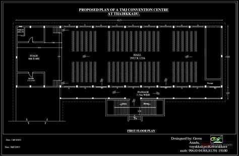 37 Proposed Plan Of A Convention Centre AutoCAD File DWG