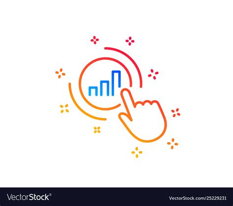Statistics Line Icon Column Graph Chart Sign Vector Image