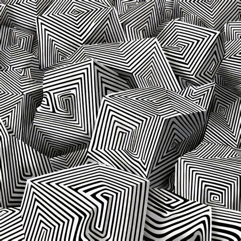 Abstract Modern Art Decorative Background With Black And White