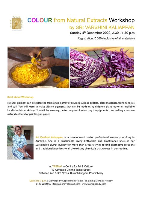 Workshop Sri Varshini Kaliappan Travel