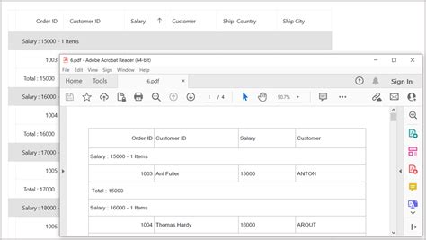 export to pdf in maui datagrid control syncfusion