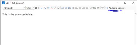 Edit Create Html Content Missing Header First Datarow In Bold