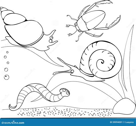 Coloring Pond Cartoon Vector 59093721