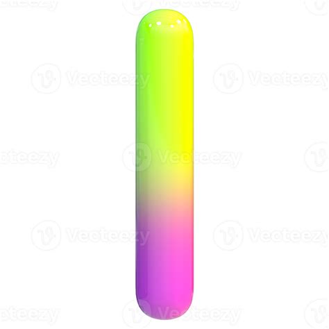 Font L 3d Color Gradient 46653914 Png