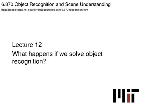 Ppt 6870 Object Recognition And Scene Understanding Powerpoint Presentation Id451190