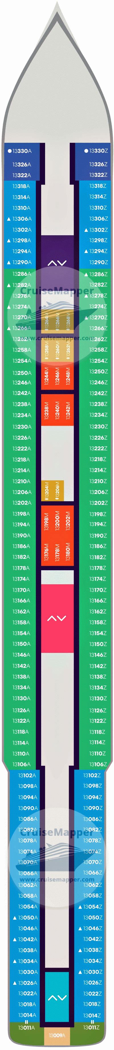 Resilient Lady Deck 13 Plan Cruisemapper