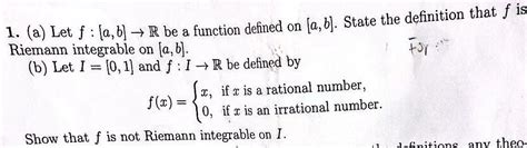 solved 1 for 1 a let f [a b] → r be a function defined