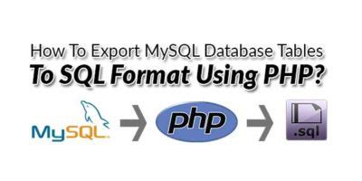 How To Export MySQL Database Tables To SQL Format Using PHP EXEIdeas Let S Your Mind Rock
