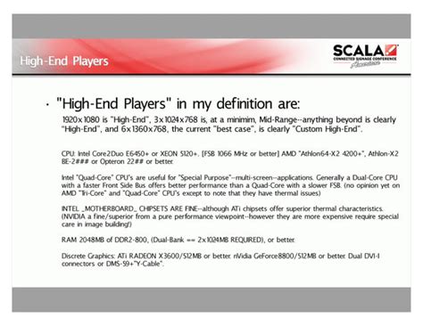 Scala Player Hardware Considerations Pdf