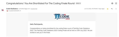 Aadarsh Pandey On Linkedin Techgig Codegladiator Finals