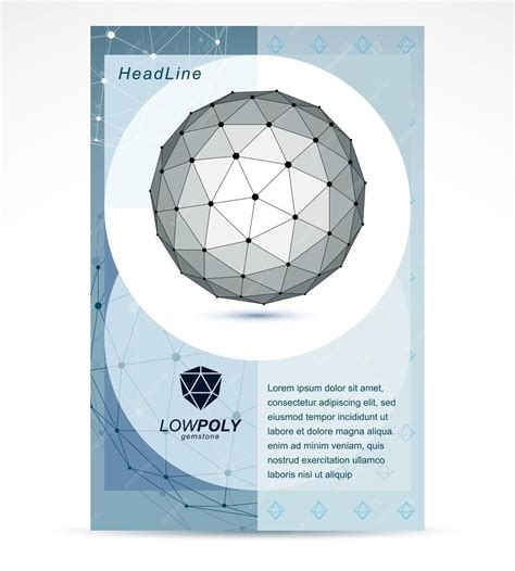 Premium Vector New Technology Theme Booklet Cover Design Front Page Abstract Geometric 3d
