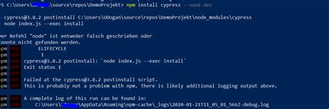 node js cypress installation failed stack overflow