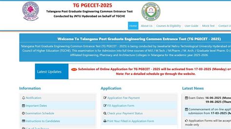 Tg Pgecet 2025 ఇవాళ్టి నుంచే తెలంగాణ పీజీఈసెట్‌ రిజిస్ట్రేషన్ ముఖ్యమైన తేదీలు పూర్తి