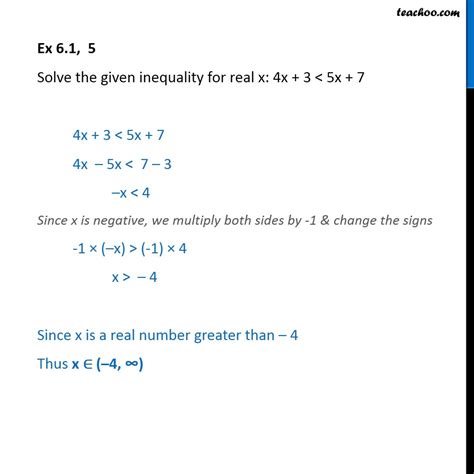 ex 5 1 5 solve for real x 4x 3