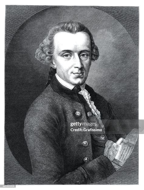 Philosopher Immanuel Kant Engraving From 1882 High Res Vector Graphic
