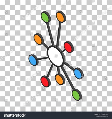 Hub Isometric Network Icon Connect Structure Stock Vector Royalty Free 2199002565 Shutterstock