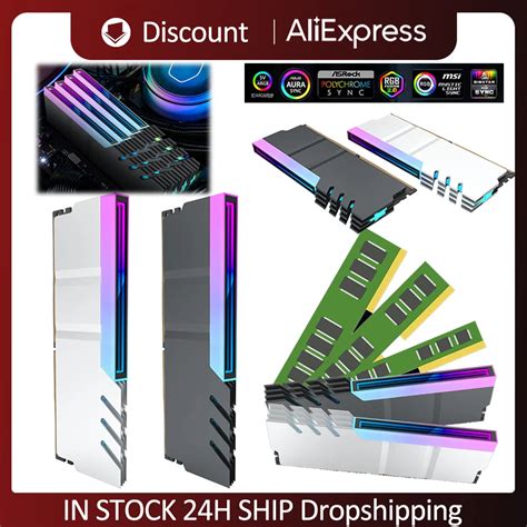 1-4pcs-RAM-Heatsink-Radiator-for-DDR4-DDR5-5V-3PIN-ARGB-AURA-Sync ...