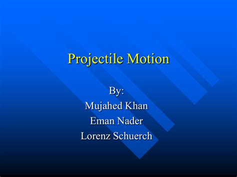Projectile Motion