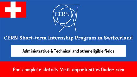 Cern Short Term Internship Program In Switzerland Opportunities Finder