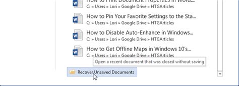 How To Use AutoSave To Automatically Save And Restore Word Documents Healthy Food Near Me