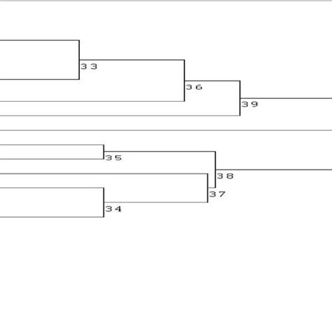 Dendrogram Representing The Phylogenetic Clustering By Upgma Analysis