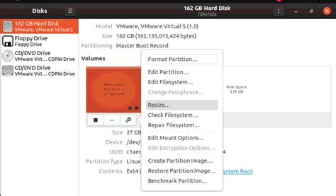 1404 Expanding Disc Partition Of System Running In Vmware Ask Ubuntu
