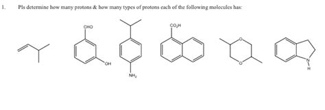 Solved Determine How Many Protons How Many Types Of Chegg Com