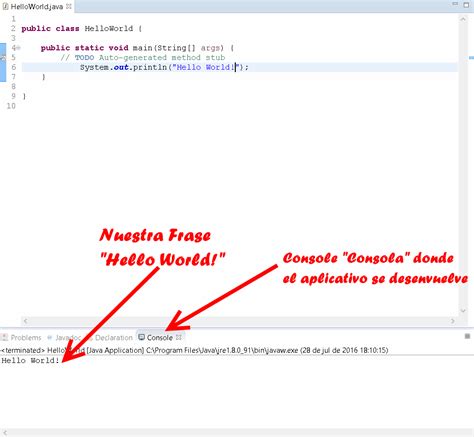 java mi primer proyecto con eclipse