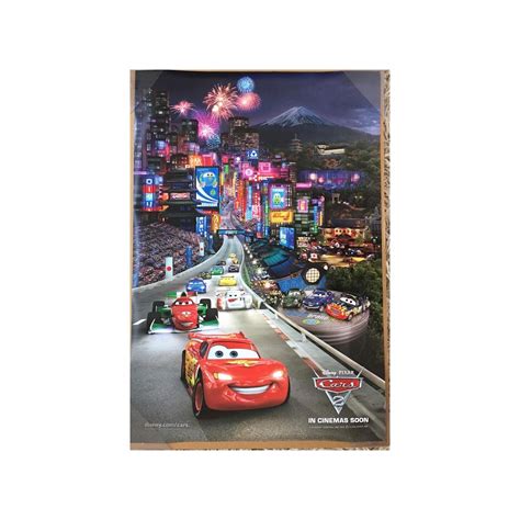 Cars 2 Movie Poster 2 Sided Rare Original Intl Tokyo 27x40 Owen Wilson