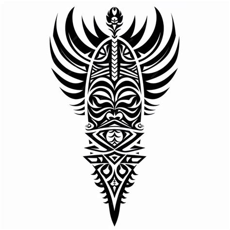 Premium Photo Tribal Tattoo Designs Featuring Bold Black Lines And